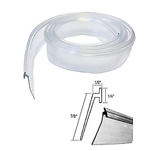 Gordon Glass® Clear Vinyl Framed Shower Door Drip Sweep Wipe Seal Angled 36" Long, Made in USA