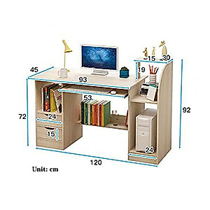 Computer Desk FANG Desktop Table Student Writing Desk Solid Wood Desk Large Capacity Storage with Drawable Keyboard and Independent Host Bits
