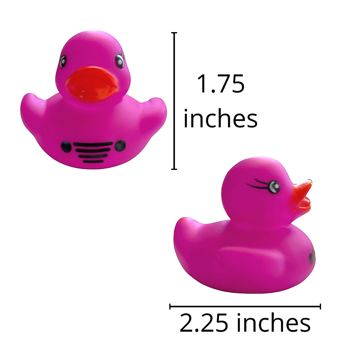 Crafters Cup VHOB You've Been Ducked Rubber Ducks | Bulk 20 Pack | Rubber Ducky 2.25 inches Wide and 1.75 inches Tall | Use with Duck Duck Tags | Tuscadero Pink Duck (Pink Rubber Ducks)