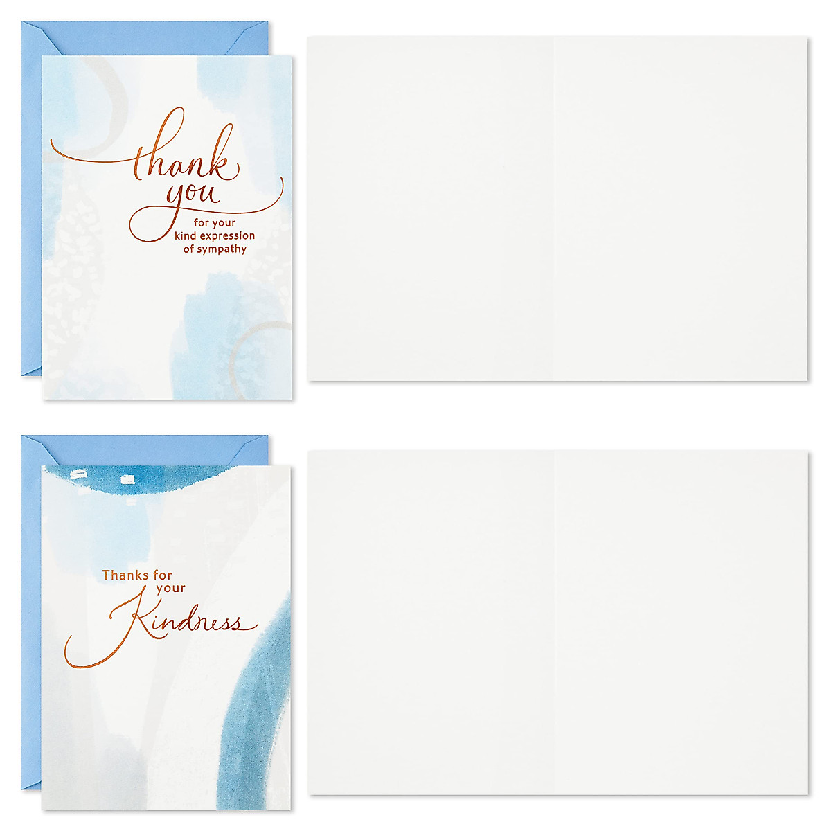 Hallmark Funeral Thank You Cards, Abstract Watercolor (24 Thank You for Your Sympathy Cards with Envelopes)