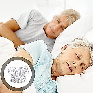 DOITOOL Adult Diapers Pañales Desechables Adult Diaper Washable Cloth Diaper Incontinence Diaper Washable Briefs Anti Leak Reusable Diaper for Women Men Grey Pañales para Adultos Mens Briefs