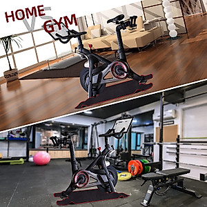 Exercise Bike Sweat Towel Mat, Super Absorbent Spin Bike Sweat Guard, Anti Slip & Machine Washable Mat Compatible with Peloton Bike, Peloton Accessories Black/Red