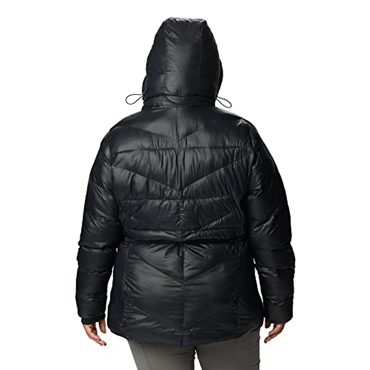 Columbia Women's Peak To Park II Insulated Hooded Jacket, Black Gunmetal, 3X Plus