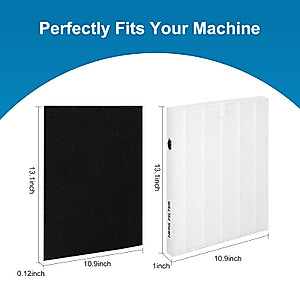 C545 HEPA Replacement Filters Compatible with Winix C545, P150, B151 Air Purifier, replace for Filter S, Air Filter Part# 1712-0096-00,2522-0058-00,2 H13 True HEPA + 8 Prefilter