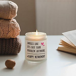 Retirement Gift for Woman - Funny Retirement Candle, Retirement Gifts for Women Men 2024, Happy Retirement Gifts for Coworker, Friends, Teacher, Boss, Nurse, Handmade, 7oz