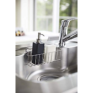 YAMAZAKI Home Refillable Hand Soap Pump | Bathroom, Kitchen | Plastic | Dispenser, One Size, Black