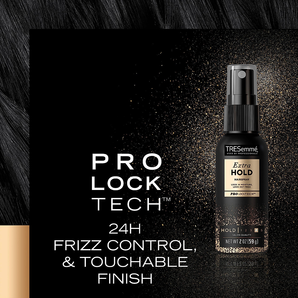 TRESemmé Tres Two Spray with Extra Hold Non-Aerosol Hairspray, Travel Size, Extra-Firm Control, Strong Hold with Touchable Feel, Humidity Resistant, Frizz Control, 2 pk – 2 oz Bottles