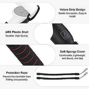 AMVR Gorilla Tag Long Arms Beat Saber Handles for Oculus Quest 2/Quest/Rift S, VR Controller Extension Grip Accessories 2 in 1 Sticks Attachment to Enhance VR Experience, Reinforcement with Tie Wraps