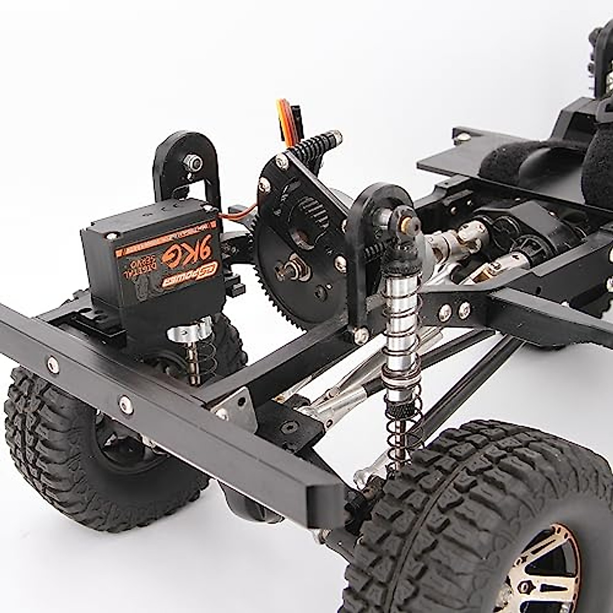 DSPOWER 9KG Waterproof Plastic Digital Servo Metal Gear High Torque Motor Servos with 25T Servo Horn for 1/8 1/10 1/12 RC Drift Car On Road Off Road Buggy Baja Boat Drones Aircraft Helicopter Robot.