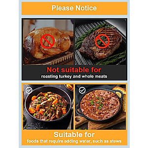 SMARTAKE Electric Roaster Liners, 10 Count Disposable Roaster Liners, Fits 16, 18, 22 Quart Roasters, Roaster Pan Oven Liners Plastic Cooking Bags for Instant Cleanup, 18 x 34 Inch