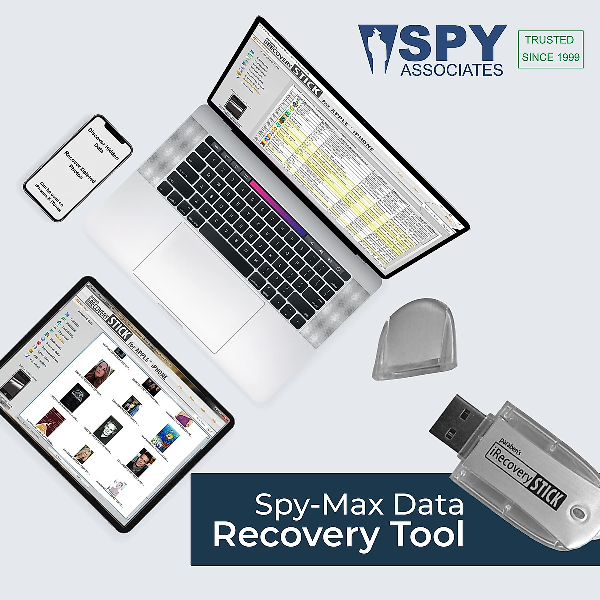 Paraben iRecovery Stick - Data Recovery Stick for iPhone and iPad - Deleted Files Recovery & Backup Stick Compatible with Windows Software - iPhone and iPad Data Recovery Portable Flash Drive