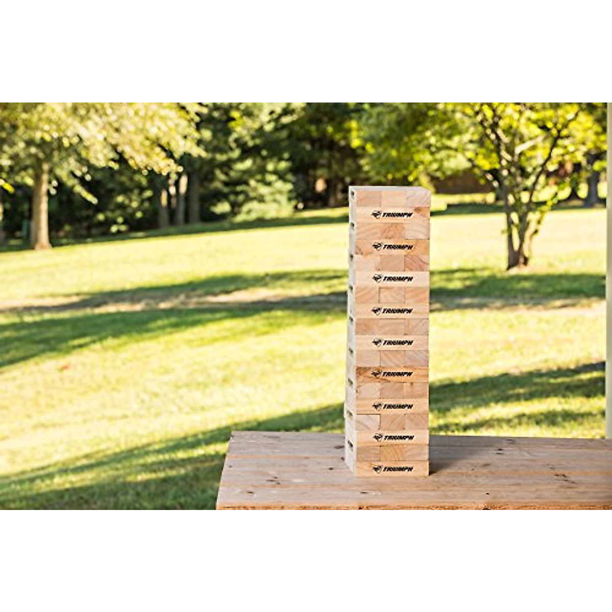 Triumph Sports Triumph Large Tumble Tower - Includes 54 Wood Tumble Blocks and Carry Case