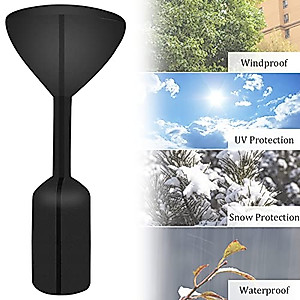 Dafoecheer Patio Heater Covers Waterproof with Zipper, Outdoor Heater Cover Heavy Duty Dustproof, Wind-Resistant, UV-Resistant, Snow-Resistant, 95" H x 34" D x 18.5" B