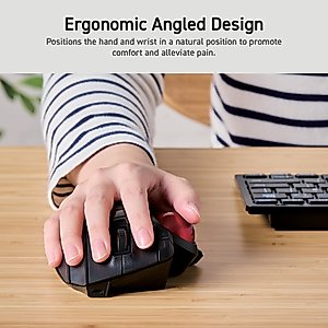 ELECOM Trackball Mouse Wireless, Ergonomic Mouse, 3 Device Connection, Wired (USB), Bluetooth, Track Ball Mouse, Thumb Control, Compatible for PC, Laptop, Mac, Windows, macOS, EX-G Pro (M-XPT1MRXBK)