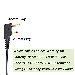 BVMAG Overhead Headset with Boom Mic for Walkie Talkie for Baofeng uv-5r bf888s Kenwood tk3300 H-777S RT19 RT22S pxton Wouxun Two Way Radio