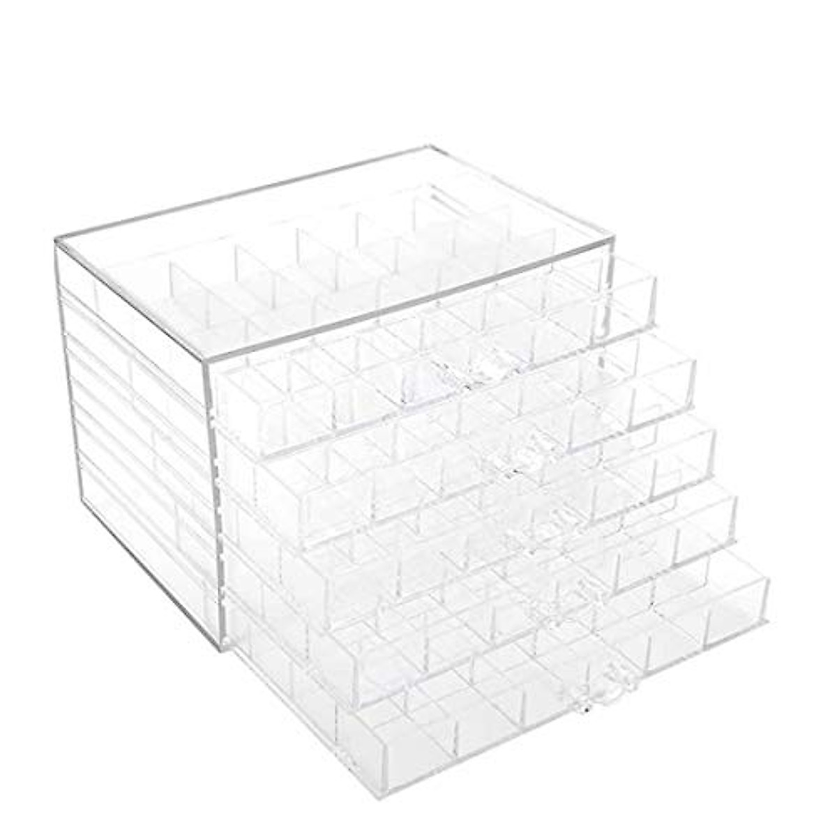 Nail Tip Storage,Nail Decoration Storage Box,120 Grids Sequence Organize Box Transparent Empty Nail Tips Organizer Holder Container Nail Display Jewelry Case