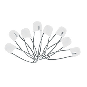 Sassy Diaper Pins, White