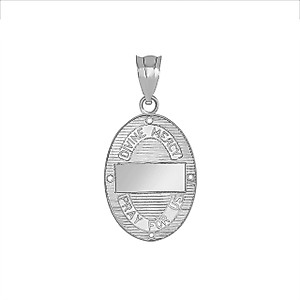 Fine 925 Sterling Silver Cubic Zirconia Oval Divine Mercy Of Jesus Medal Pendant