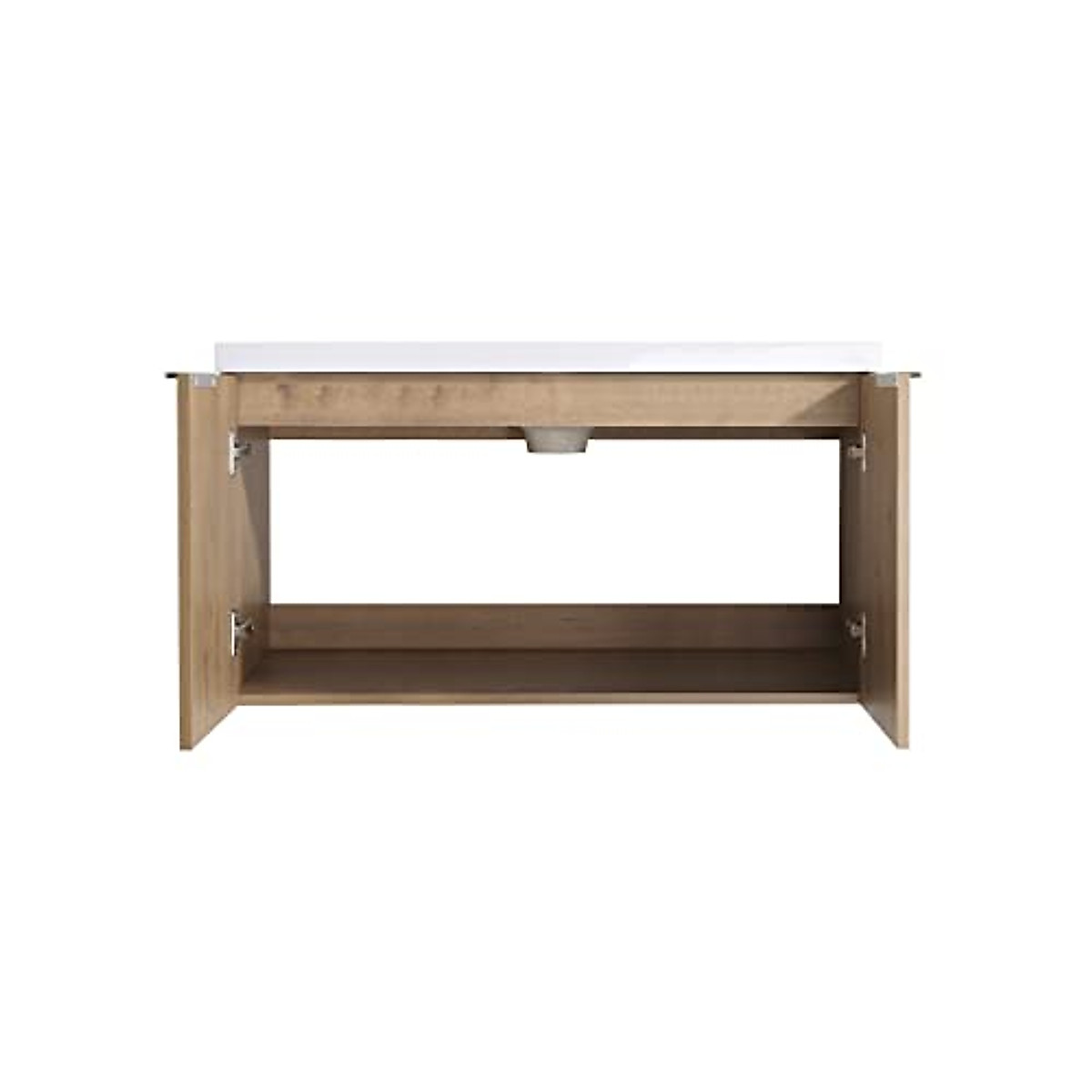 Lifeand Cabinet with Sink,Soft Close Doors,Float Wall-Mounting Design for Small Bathroom, 30'', Oak