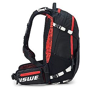 USWE Flow 25L - Backpack with Back Protector, for Bike, Mountainbike, MTB and E-MTB, Black