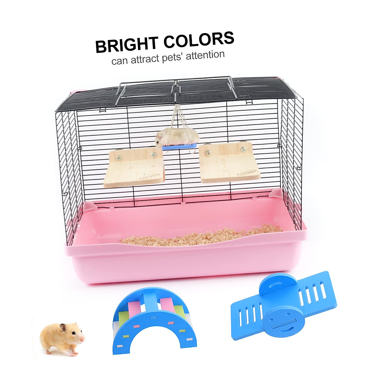 6 Pcs Hamster Seesaw Small Pets Seesaw Small Pets Rainbow Bridge Small Pets Play Toy Hamster Rainbow Bridge Pet Rainbow Bridge Hamster Swing Climb Toy Hamster Wood Toy