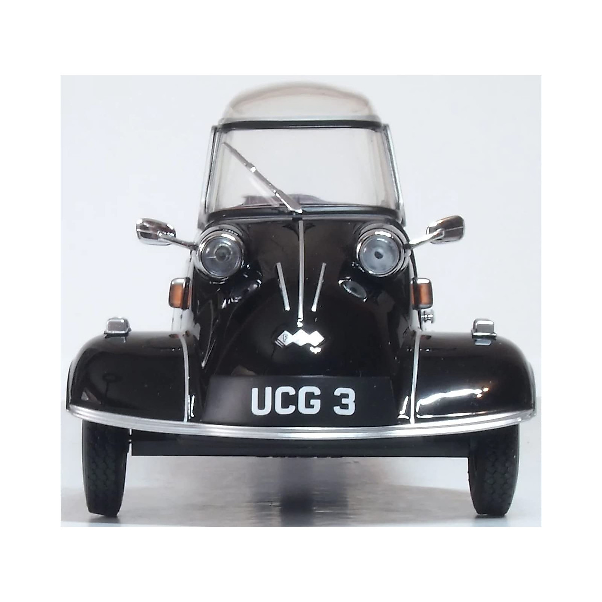 Messerschmitt KR200 Bubble Top Black with Red Interior 1/18 Diecast Model Car by Oxford Diecast 18MBC007
