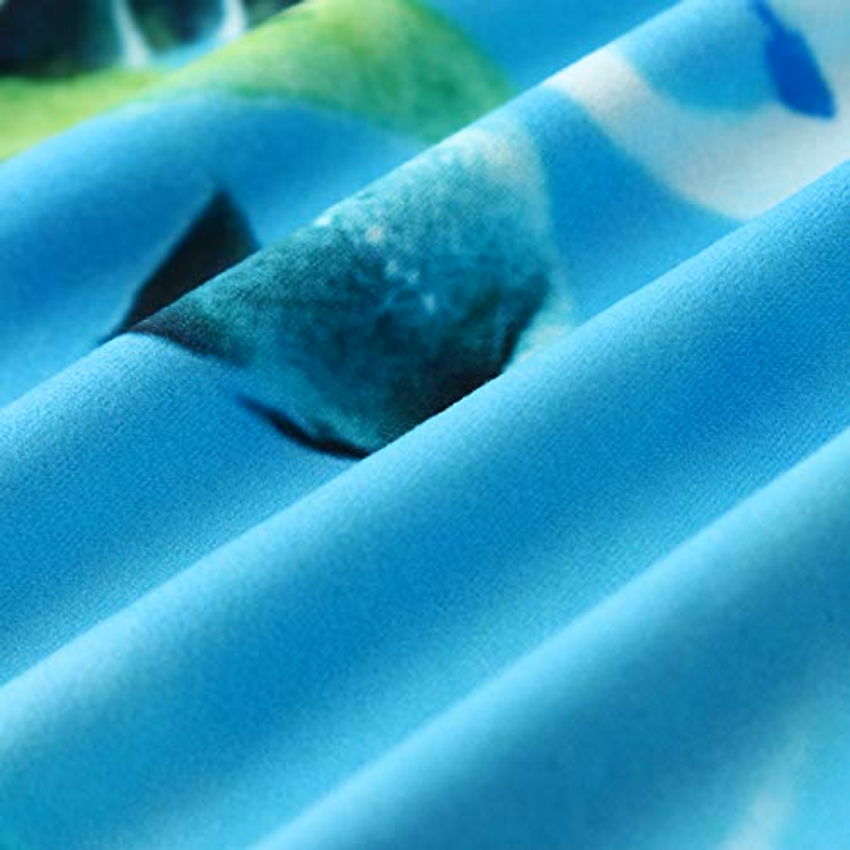 Toeava Womens Short Sleeve Tops, Womens Summer Loose T-Shirts V-Neck Fashion Boho Sea Turtle Print Tie Dye Blouse Tops Blue