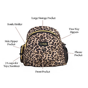 Tushbaby - Safety-Certified Hip Seat Baby Carrier - Mom’s Choice Award Winner, Seen on Shark Tank, Ergonomic Carrier & Extenders for Newborns & Toddlers (Extender, Leopard)