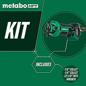 Metabo HPT 18V MultiVolt™ Cordless Drywall Cut-Out Tool | Tool Only - No Battery | Brushless Motor | 28,000 RPM | 1/8-Inch & 1/4-Inch Collets | M18DYAQ4