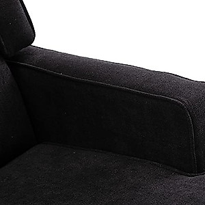 Tidyard Living Room Comfortable Rocking Chair Accent Chair，Black for Living Room, Bedroom, Balcony, Home Furniture