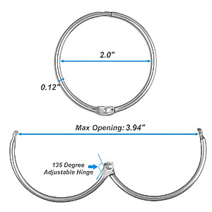 24 Pack Shower Curtain Rings, Rustproof Decorative Shower Curtain Hooks Metal Round Shower Ring Hooks for Bathroom Shower Rod (Stainless Steel)