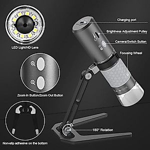 Bysameyee 4K HD Wi-Fi Wireless Digital Microscope Camera Magnifier, Compatible for iPhone, iPad, Android Phones and PC