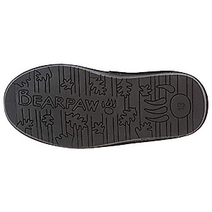 BEARPAW Emma Tall Youth Boot, Black II, 4 Wide Big Kid