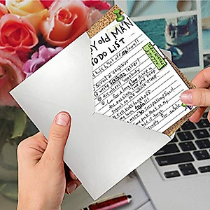 NobleWorks Funny Birthday Greeting Card with 5 x 7 Inch Envelope (1 Card) Bday Grumpy Old Man List 9729Z