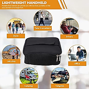 GOWENIC Portable Oven, Mini Portable Oven Food Warmer Microwave Heated Lunch Box Lunch Bag USB Charging, Aluminum Film Liner, 2 Heating Methods, for Office Travel Home Kitchen