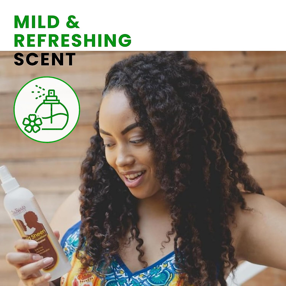 The Roots Naturelle Braid Sheen Braid Spray | 12 Fl Oz | Leave-in Conditioner with Shea Butter | Enriched with Vitamins and Essential Oils | Anti-Itch, Anti-Frizz | Great for Twists and Locs