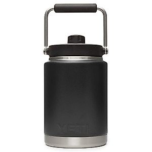 YETI Rambler Half Gallon Jug, Vacuum Insulated, Stainless Steel with MagCap, Black