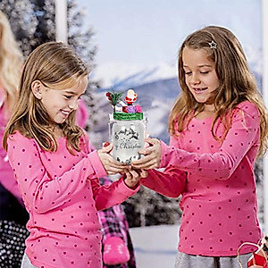 2 Pack Christmas Jar Lantern Craft Kit for Kids, Arts and Crafts DIY Musical Fairy Night Light Santa Elk Lamp Birthday Supplies Gift Xmas Christmas Stocking for Home Garden Decor