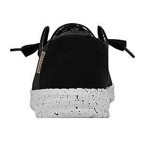 Hey Dude Women's Wendy Canvas Black Odyssey Size 8 | Women’s Shoes | Women’s Lace Up Loafers | Comfortable & Light-Weight