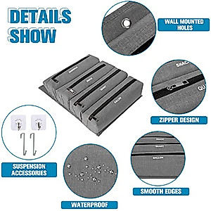 shiningwaner Ziplock Bag Storage Organizer for Kitchen Drawer, Upgraded Plastic Bag Organizer, Baggie Organizer with Ziplock Gallon, Quart, Sandwich and Snack Variety Size Bag, Grey