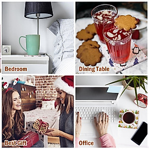 COYMOS 24 Pcs Ceramic Tiles for Crafts Ceramic Coasters for Crafts Blank White Unglazed Ceramic Tile for Painting, Alcohol Ink, Acrylic Pouring - DIY Coaster - Cork Backing Pads Included (4x4 inch)