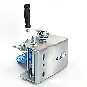8milelake 2500lbs Hand Winch Hand Crank 2 Gear Strap Gear Winch Polyester Strap ATV Boat Trailer Heavy Duty (2500LBS)