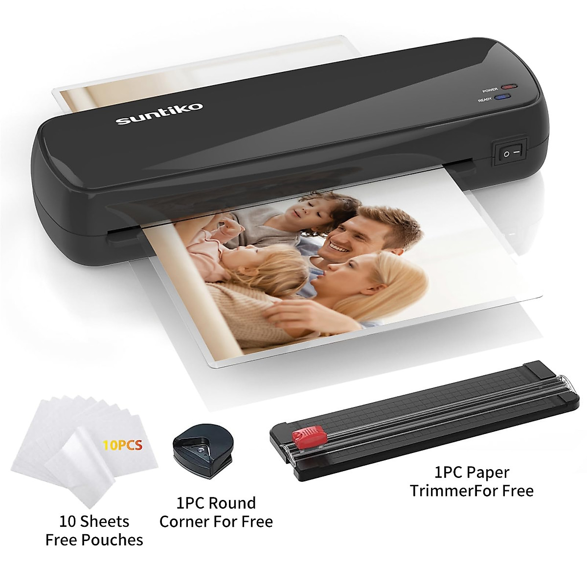 Laminator Machine, Quick Warm-Up, Fast Laminating, 4 in 1 Thermal Laminator, Laminating of A4/A5/A6 for Home Office School Use