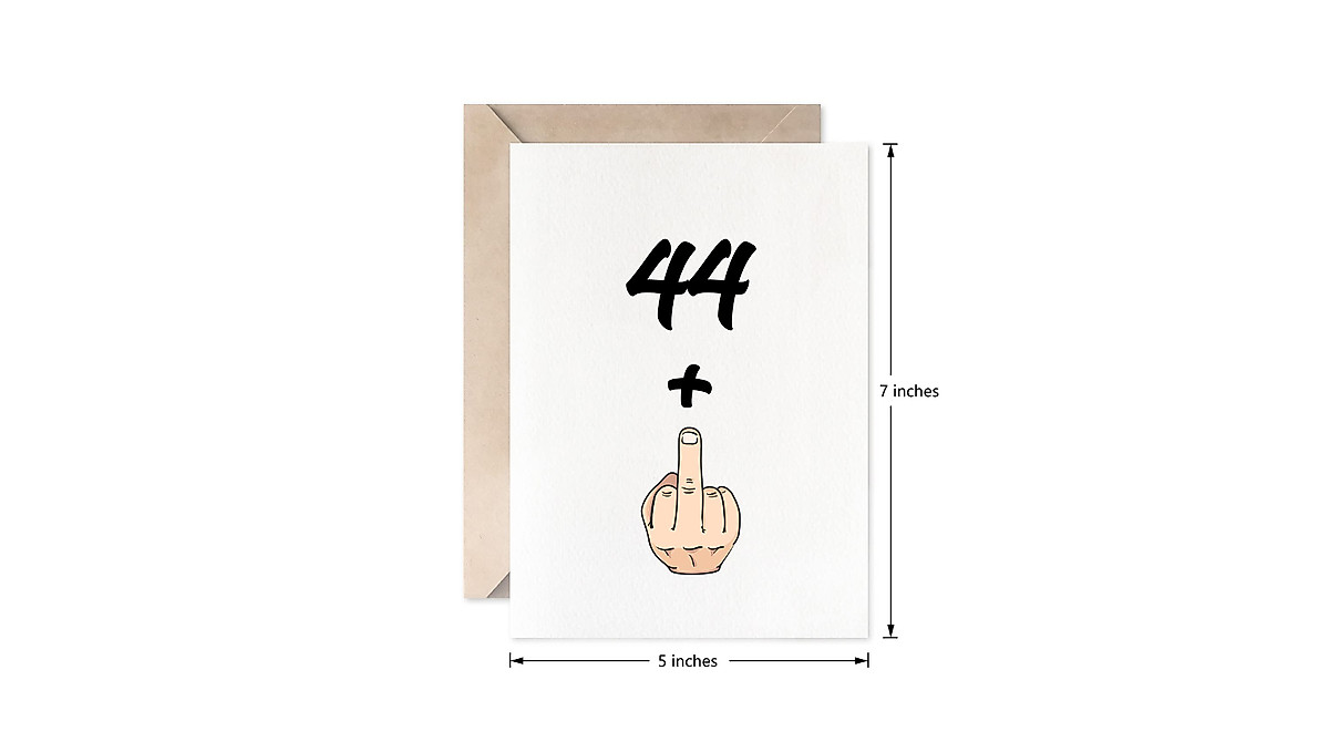 Funny 45th Birthday Card for Men and Women - Unique Joke Gift
