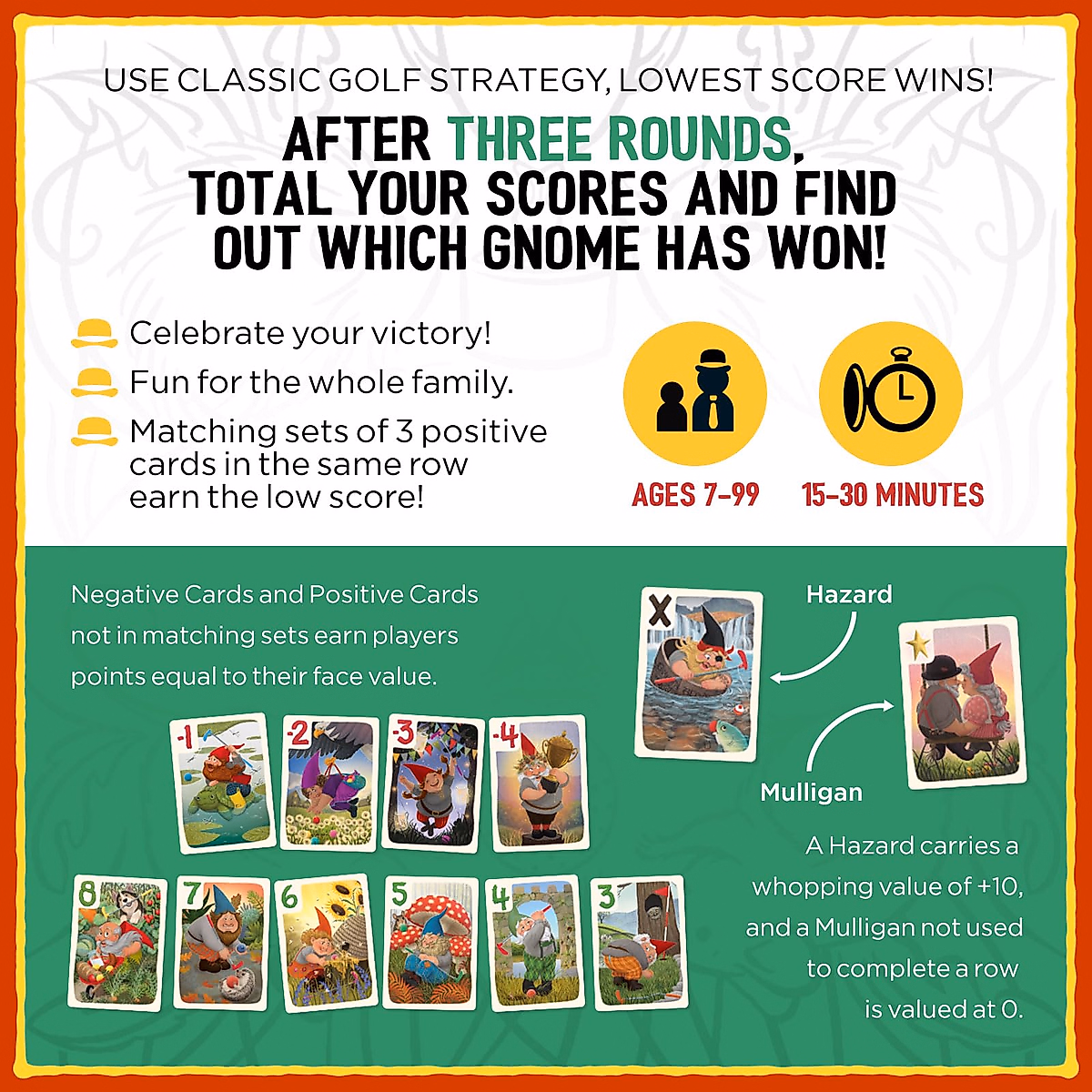 Grandpa Beck's Games Gnoming A Round | Fun Family Card Game | Enjoyed by Kids, Teens, & Adults | from The Creators of Cover Your Assets - 2-7 Players, Ages 7+