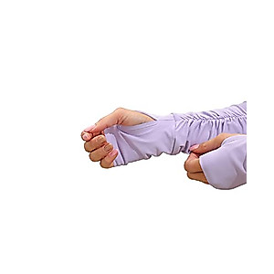 Aurgelmir Women's Casual Crewneck Workout Shirts Long Sleeve Cutout Solid Athletic Running Yoga Tops with Thumb Holes Purple