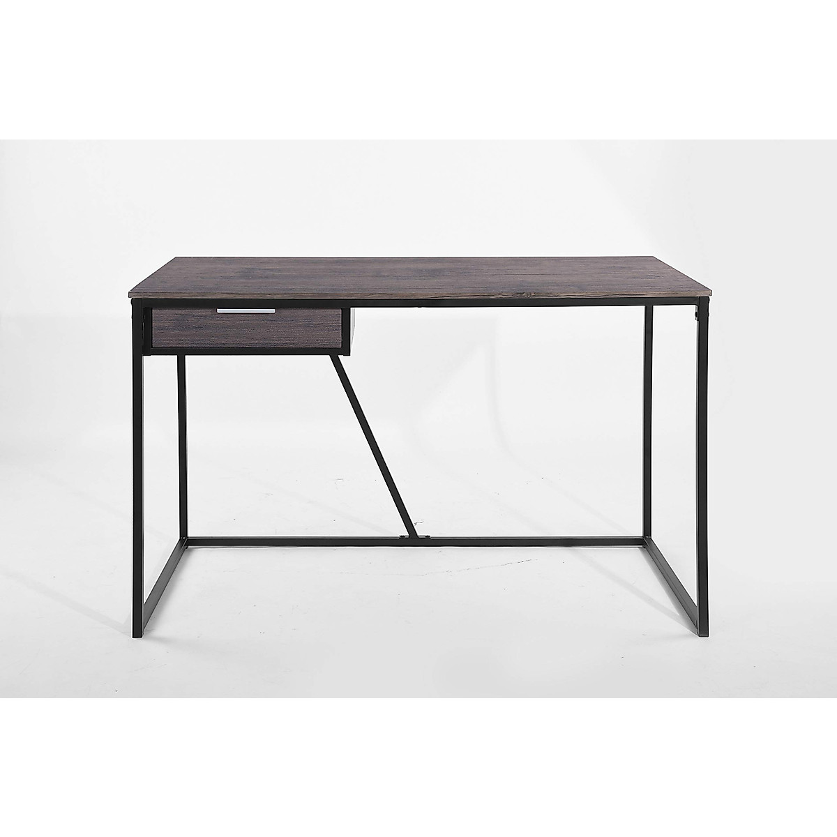 RAAMZO Vintage Brown Finish Computer Writing Study Desk Modern Vintage Home Office with Drawer