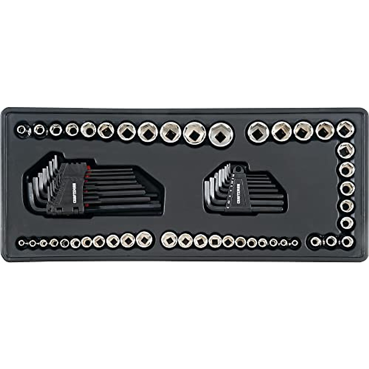 Craftsman Mechanic Tool Set, 215 Piece, Hand Box Set in Metal, 3 Drawers, Red (CMMT45303)