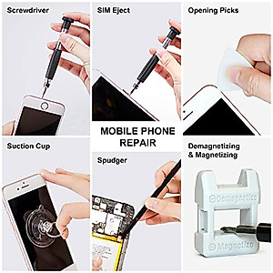 SHARDEN Precision Screwdriver Set 140 in 1 Magnetic Driver Kit Electronic Repair Tool Kit with Portable Bag for iPhone, iPad, PC, Computer, Laptop, MacBook, Tablet, Xbox, Game Console, Watch (Grey)