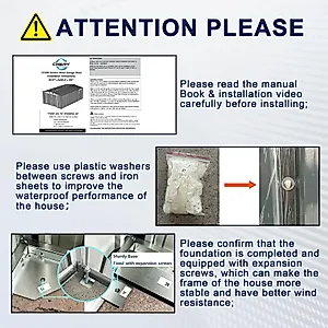 13 x 20 FT Outdoor Storage Shed, Large Metal Garden Shed with 2 Lockable Doors, Tool Shed Outdoor Storage with 4 Air Vents, Garage Shed Waterproof for Car, Truck, Bike, Garbage Can, Tool, Dark Gray